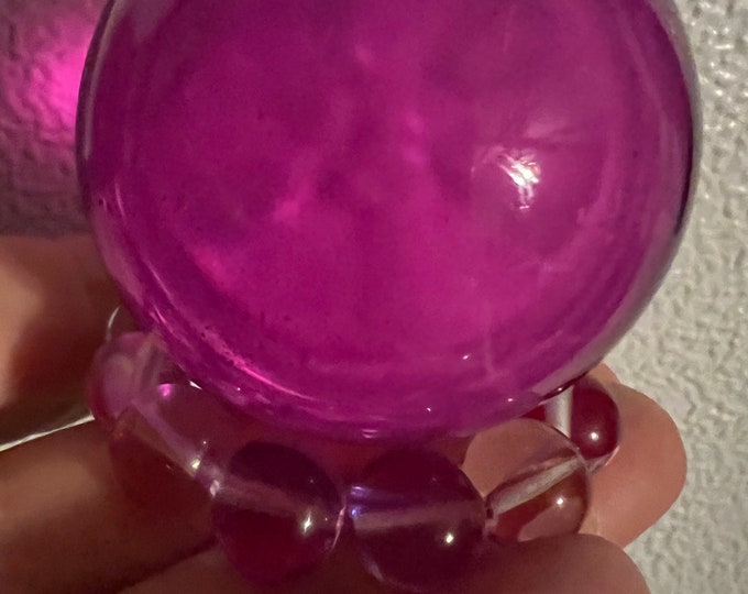 Andara Crystal Ball Fuchsia Pink Color Shifting Pink Andara Crystal ...