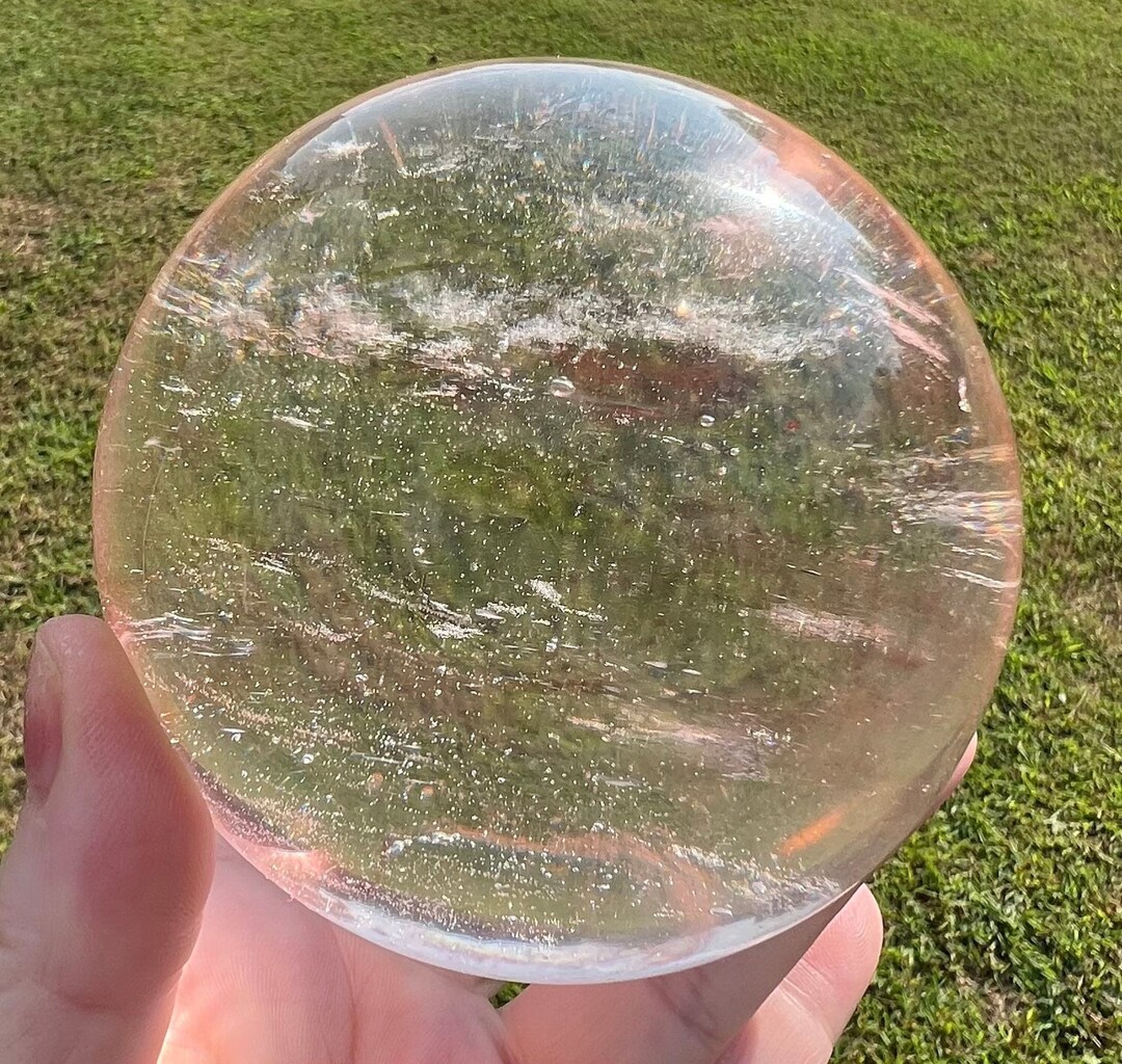 Akashic Records Oracle Clear Andara Crystal Sphere Scrying - Etsy