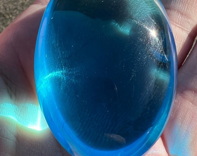 Arcturian Starship Blue Andara Crystal Palm Stone Monatomic Andara ...