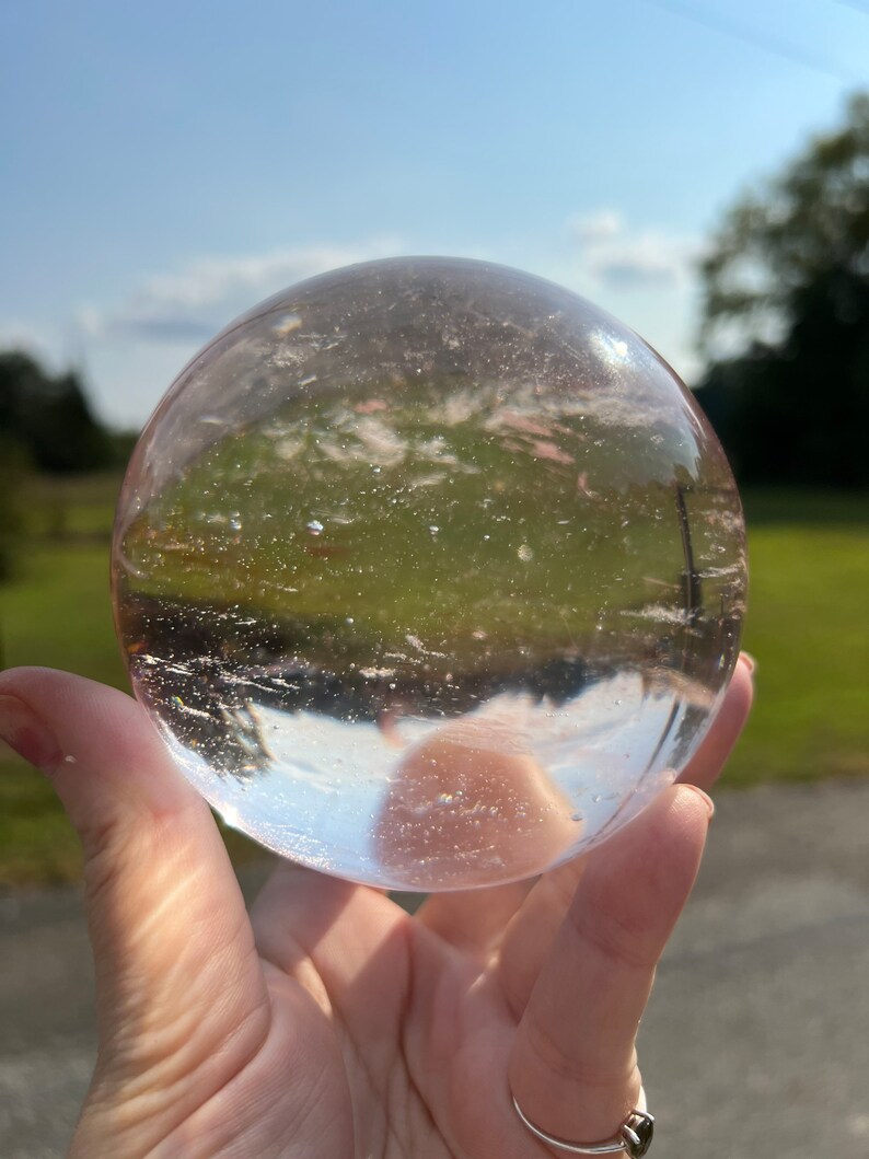 Akashic Records Oracle Clear Andara Crystal Sphere Scrying - Etsy