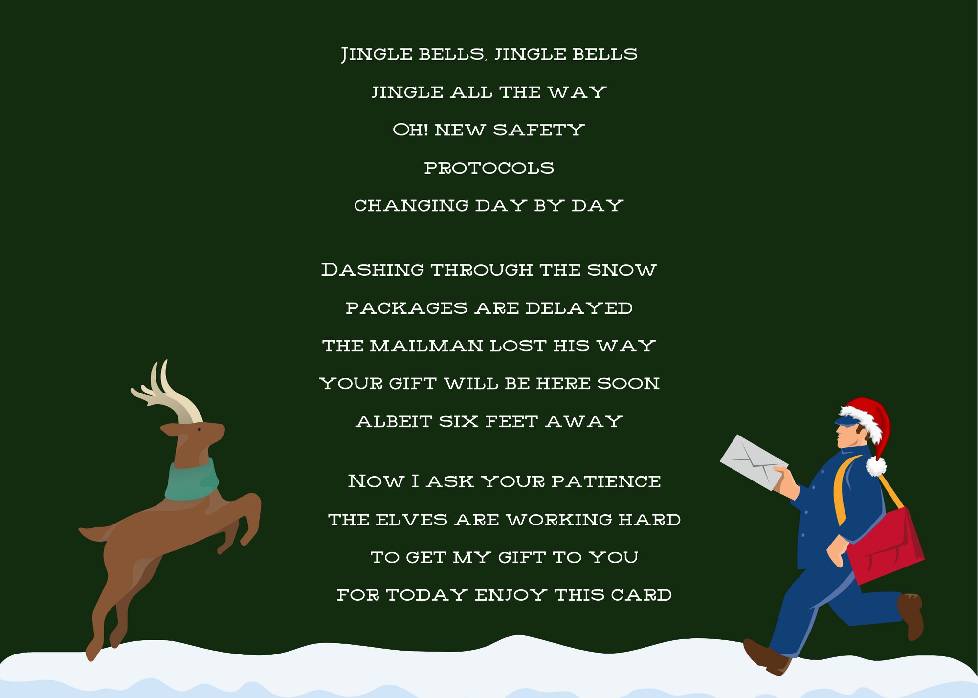 Printable Christmas Card, Belated Christmas Present, Late Christmas ...