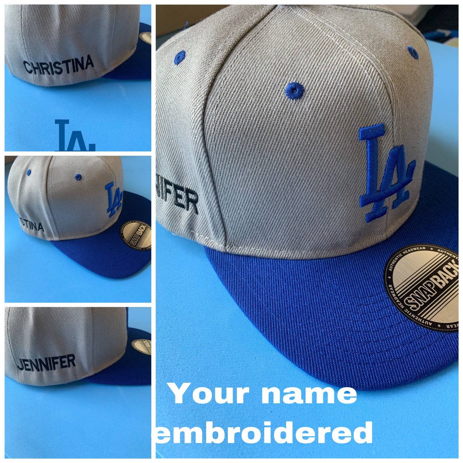 LA caps custom embroidered caps Los Angeles caps SnapBack caps | Etsy