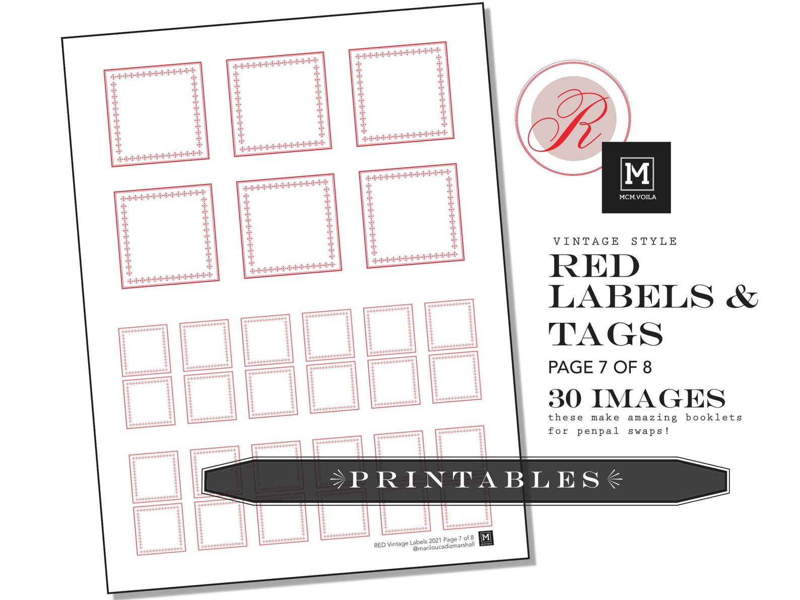 PRINTABLES Digital Download RED Labels & Tags Red Folder | Etsy Canada