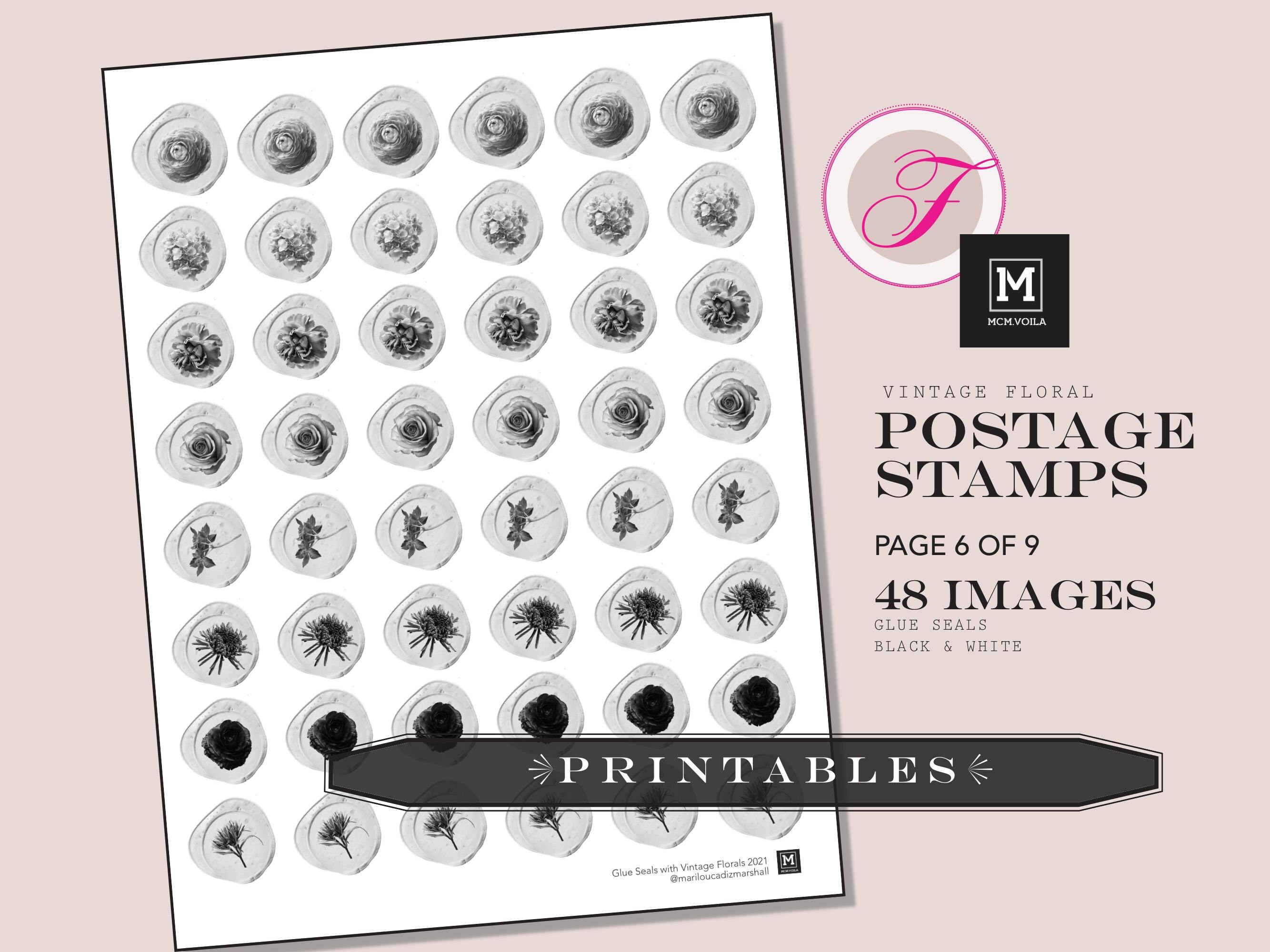 PRINTABLES Digital Downloads Faux Postage Stamps DIY - Etsy