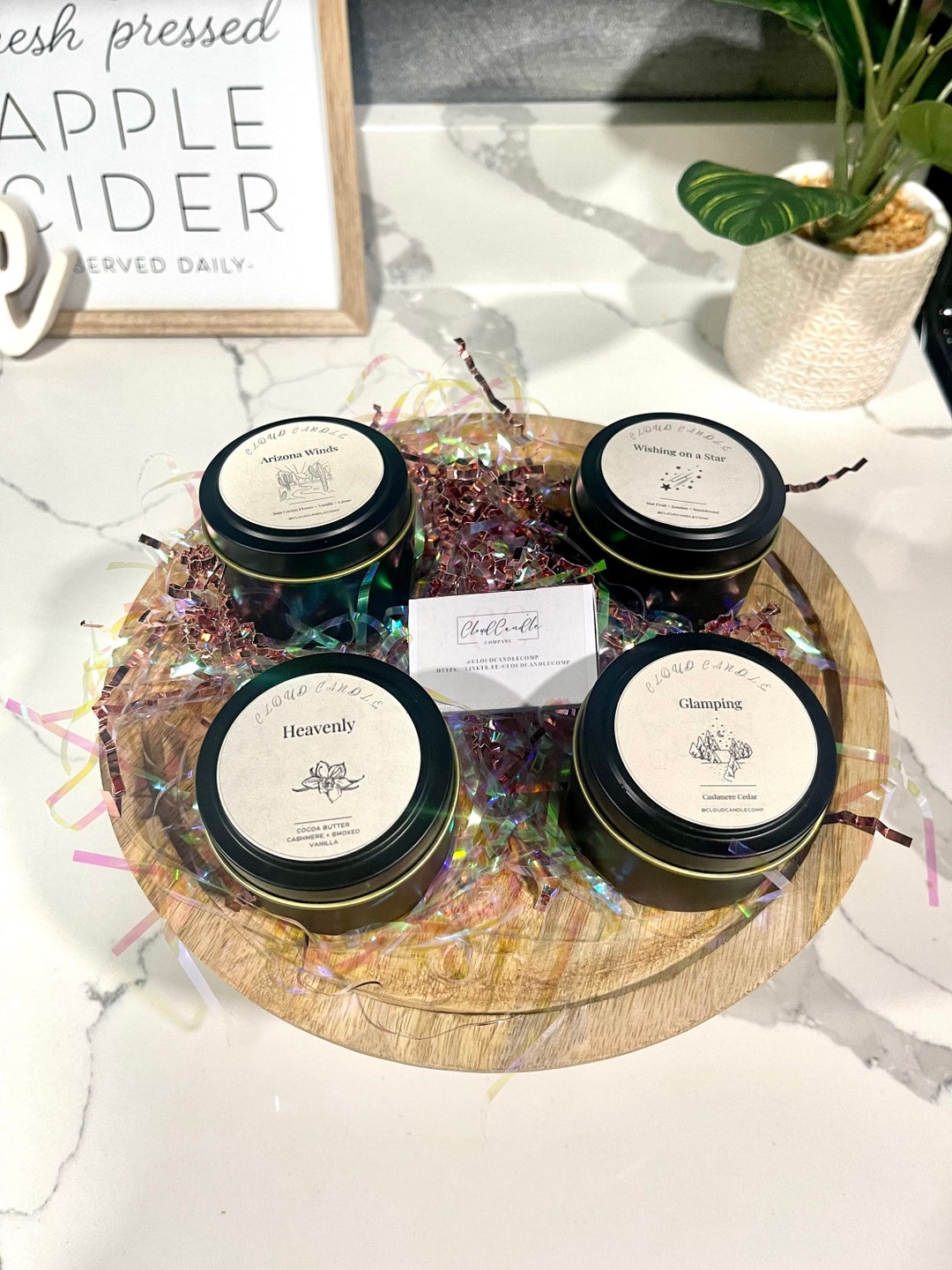 4 Piece Assorted Candle Gift Set Soy Candles House Warming Gift Tin ...