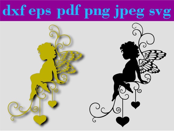Cute Angel SVG DXF Files for Cricut and Silhouette Cuttable | Etsy
