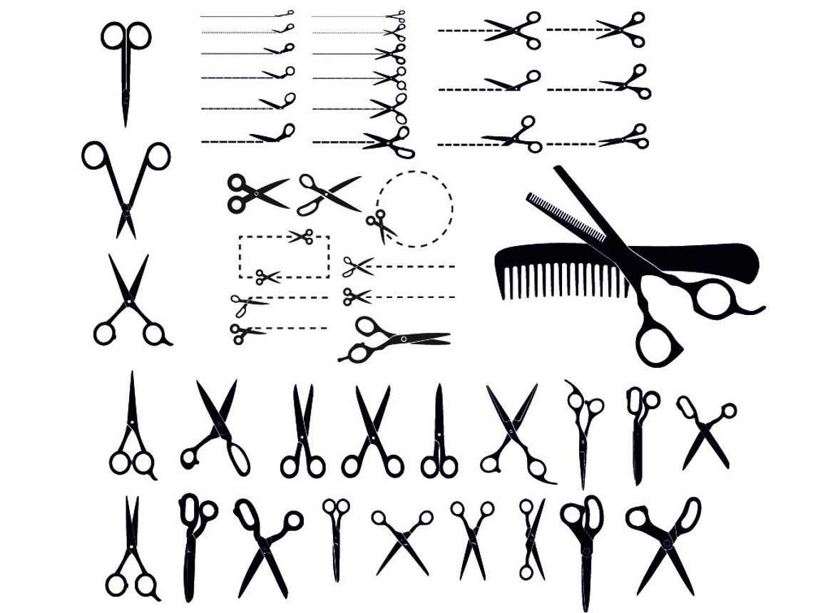 Scissors SVG Bundle Scissors Clipart Scissors Cut File - Etsy