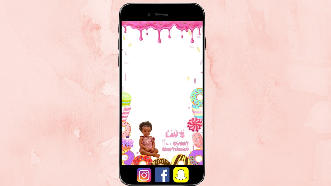 Sweet Donut Birthday Instagram Filter, Birthday Party Filter, Birthday ...