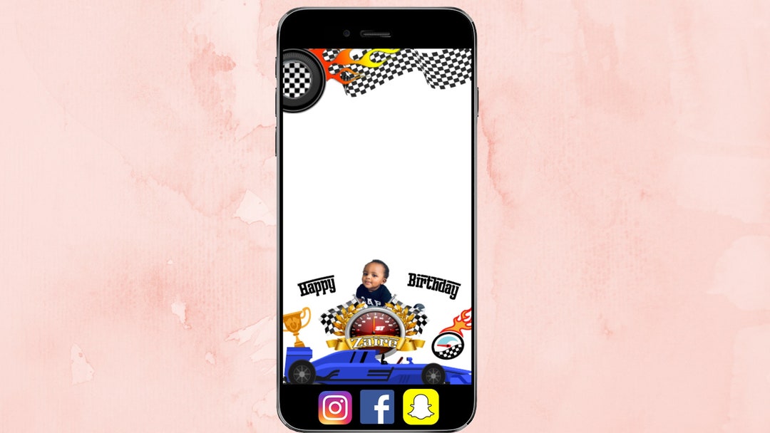 Race Car Birthday Snapchat Filter, Snapchat Lens, Tiktok Filter ...
