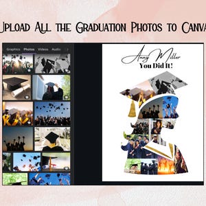 Female Graduation Photo Collage Frame, Personalized Graduation Gift for ...