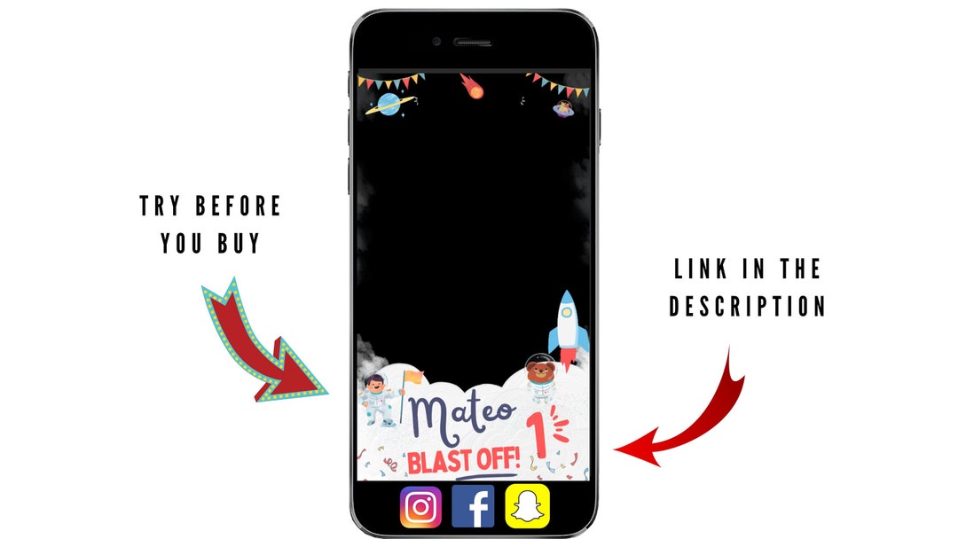 Blast off Birthday Snapchat Filter, Space Theme Galaxy Astronaut ...