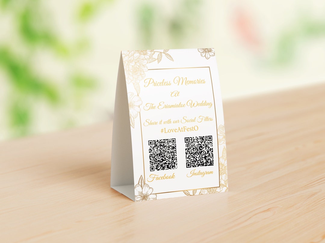 Digital QR Code 4x6 Table Frame Design, Checkout the Snapchat Filter ...