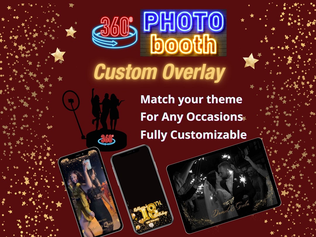 Custom Overlay 360 Photo Booth Overlay, Personalized Layout 360 ...