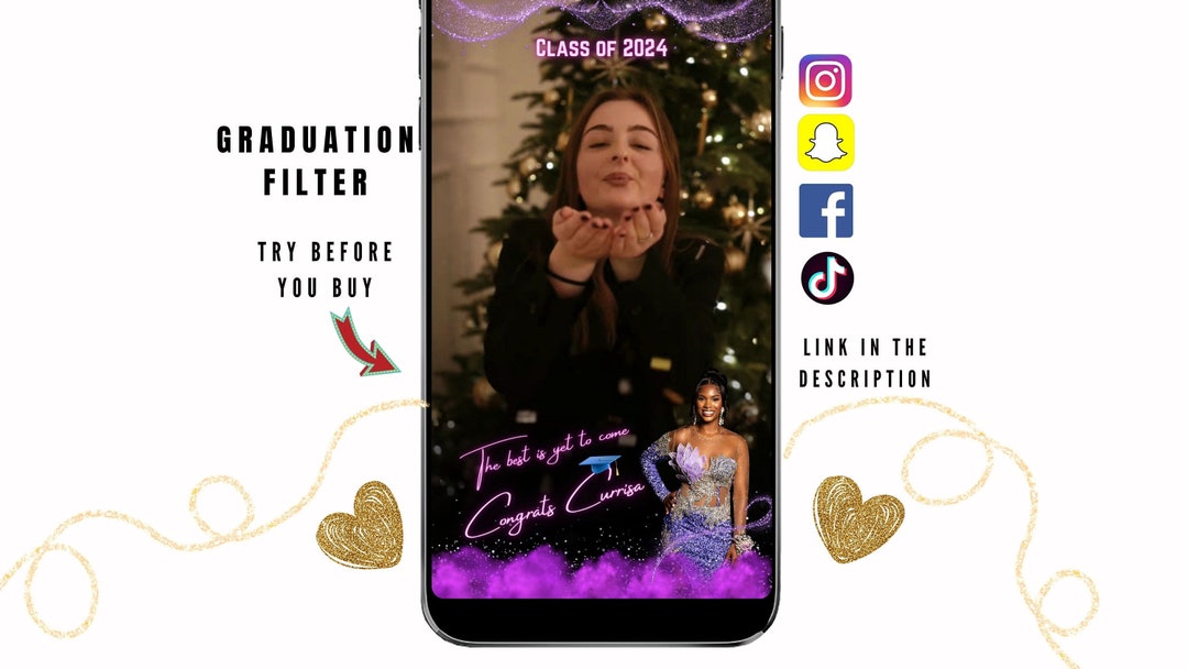 Pruple Graduation Snapchat Filter, Snapchat Lens, Geofilter, Graduate ...