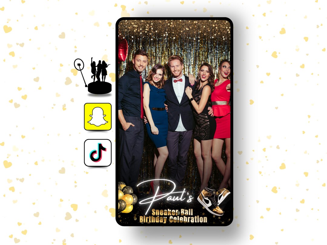 Sneaker Ball Snapchat Filter: Snapchat Lens Gold & Black Theme (digital ...