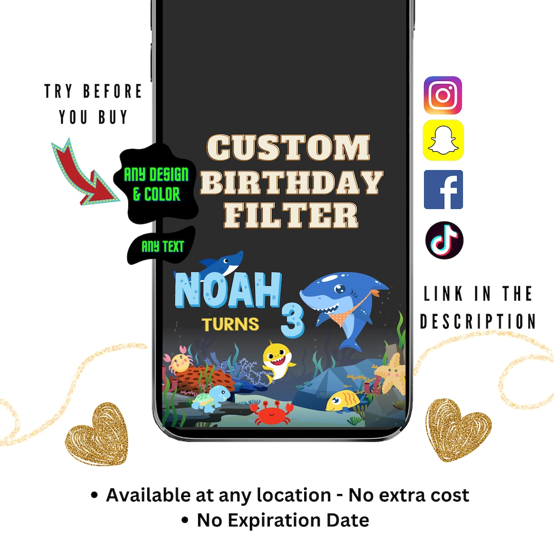 Custom Birthday Snapchat Filter: Personalized Snapchat Lens Birthday ...