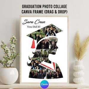 Female Graduation Photo Collage Frame, Personalized Graduation Gift for ...