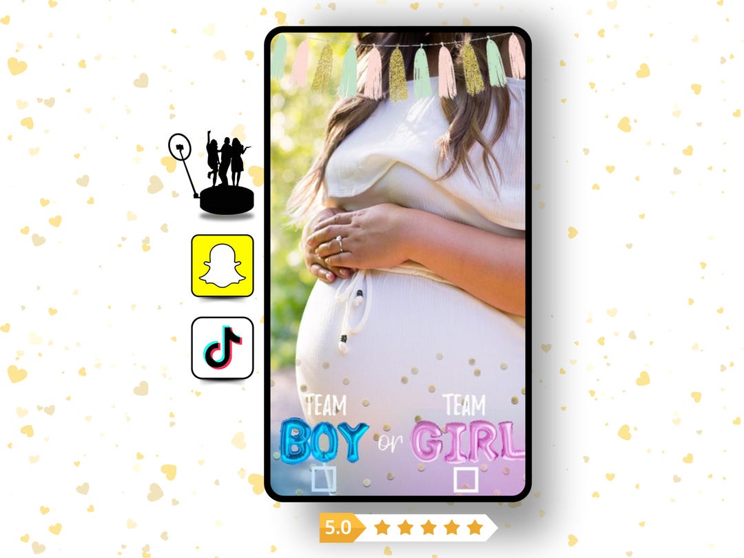 Team Boy or Girl Baby Shower Snapchat Filter: Custom Snapchat Lens ...