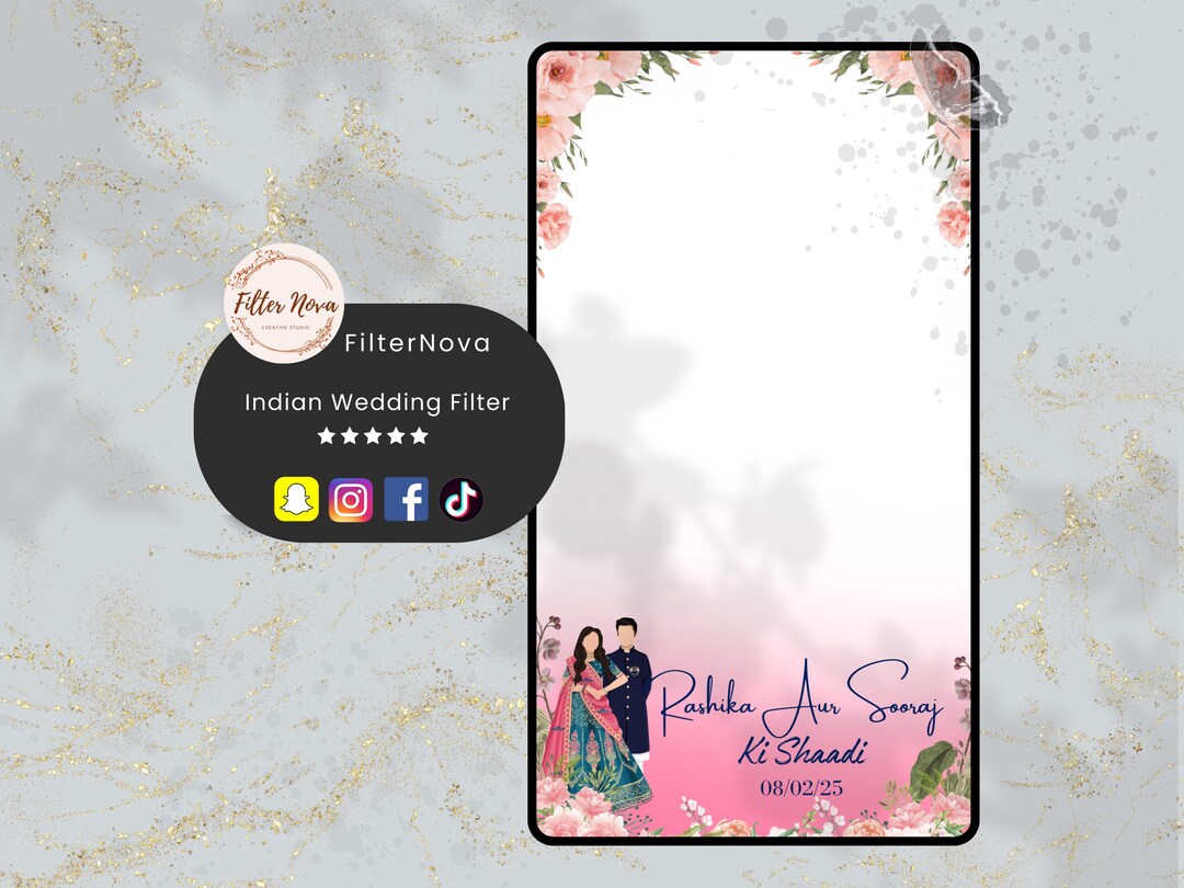 Indian Wedding Snapchat Filter: Engagement Snapchat Lens, Tiktok ...
