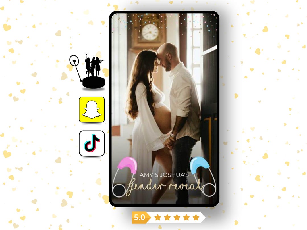 Gender Reveal Snapchat Filter, Snapchat Lens, Baby Shower, Team Boy ...
