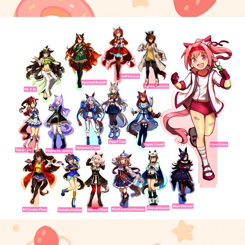 Uma Musume Acrylic Standees | Food-themed Anime Desk Decor - Etsy