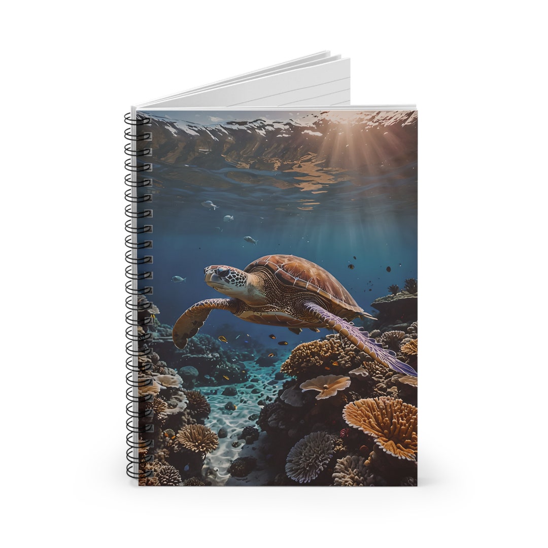 Swimming Sea Turtle Journal Notebook - Sea Turtle Out at Sea Journal ...