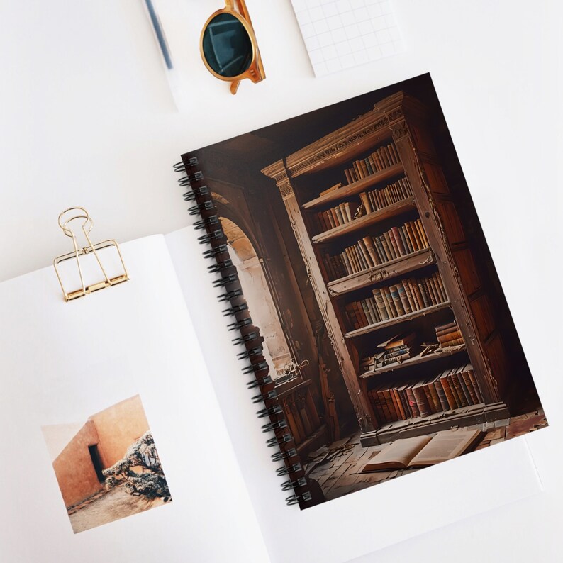 Shelf of Rare Book Collection Journal Notebook - Vintage Books Journal ...