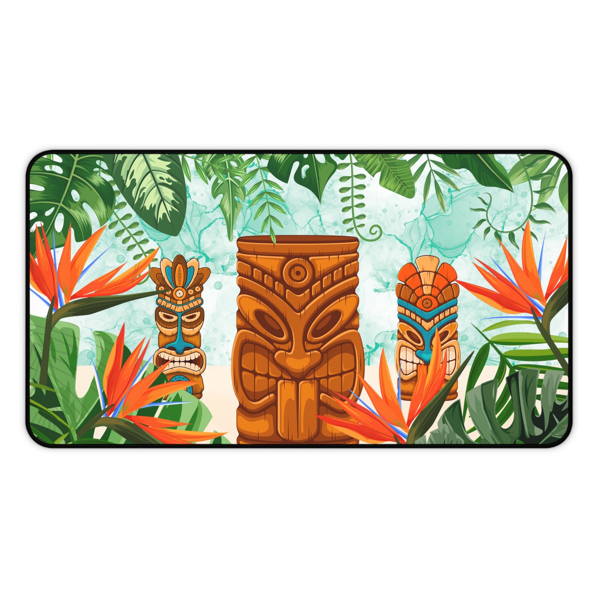 Tiki Totem Desk Mat - Luau Desk Mat - Tropical Desk Mat - Paradise Desk ...