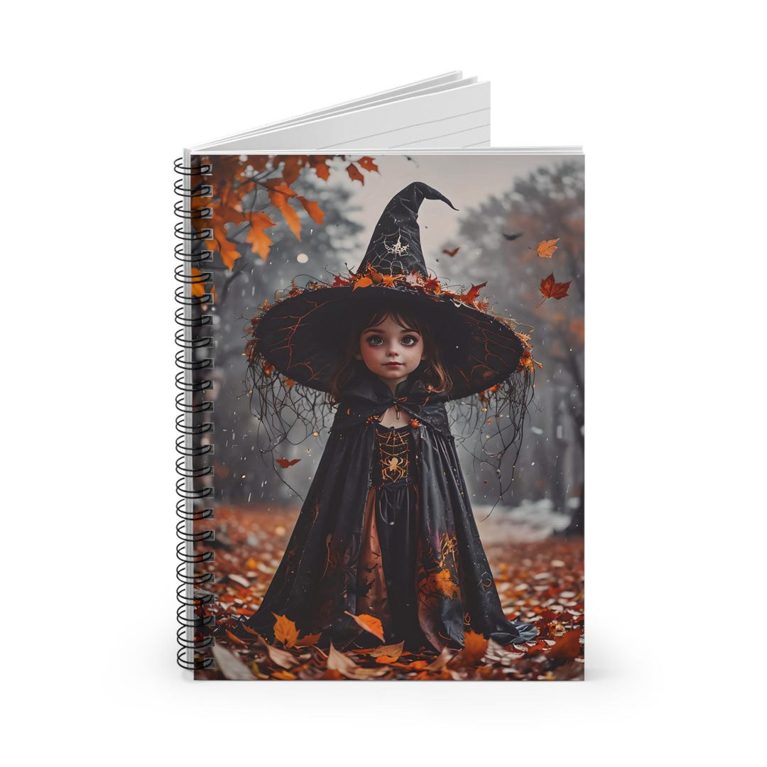 Cute Little Spider Witch in Autumn Notebook Journal - Little ...