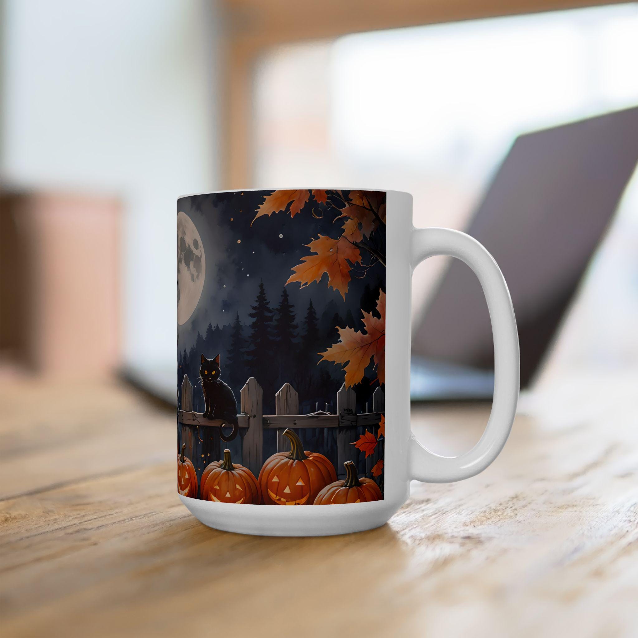 Witches Brew Under Full Moon Panoramic Mug - Under the Full Moon Mug ...
