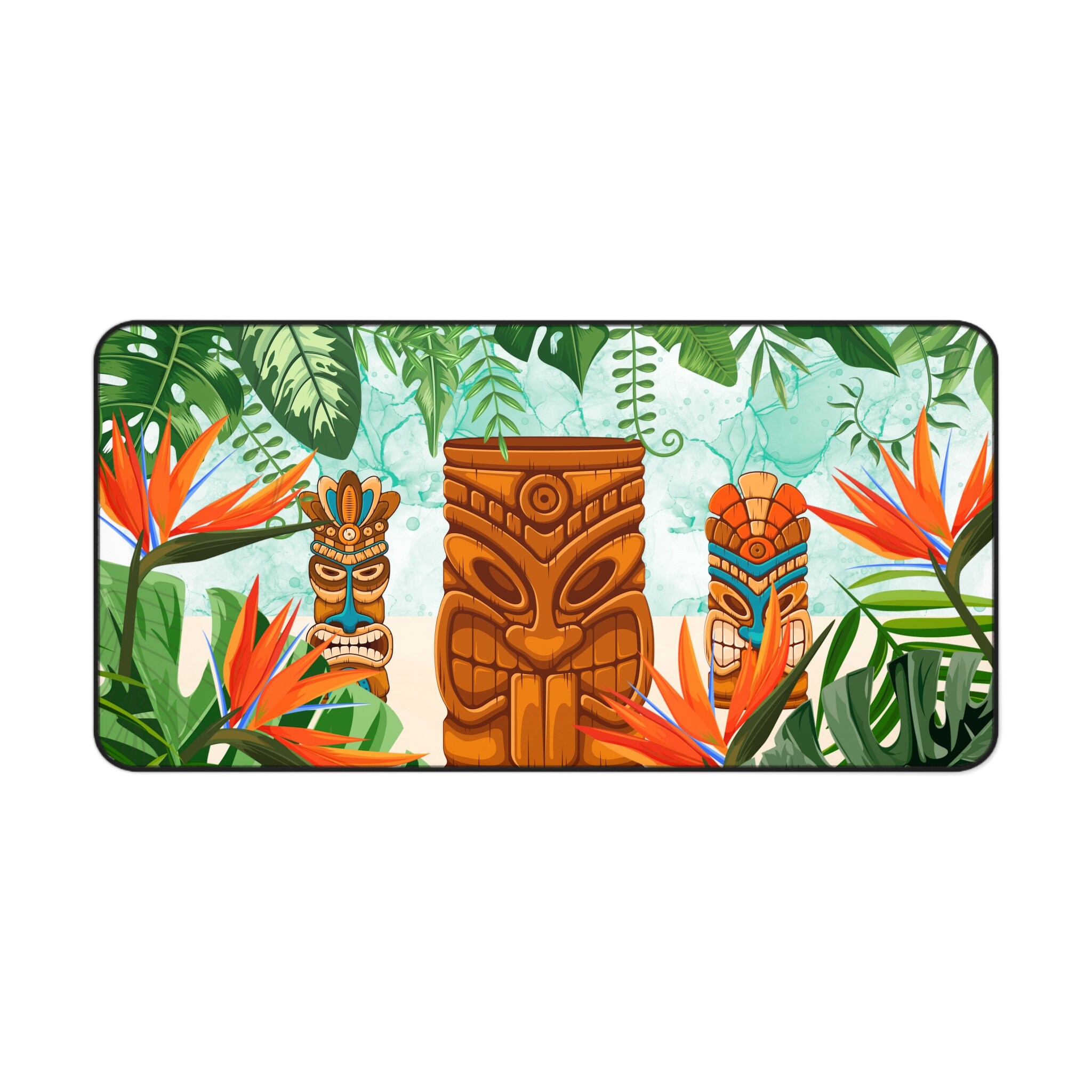 Tiki Totem Desk Mat - Luau Desk Mat - Tropical Desk Mat - Paradise Desk ...