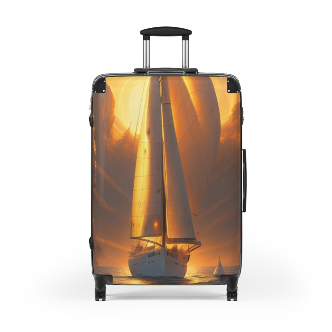 Sunset Sailing Suitcase - Three Sheets to the Wind Suitcase - Sailing ...