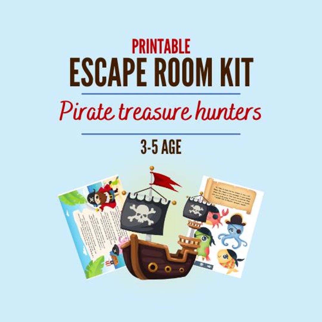 Pirate Escape Room, Game for Kids, Pirate Treasure Hunt, Adventure for ...