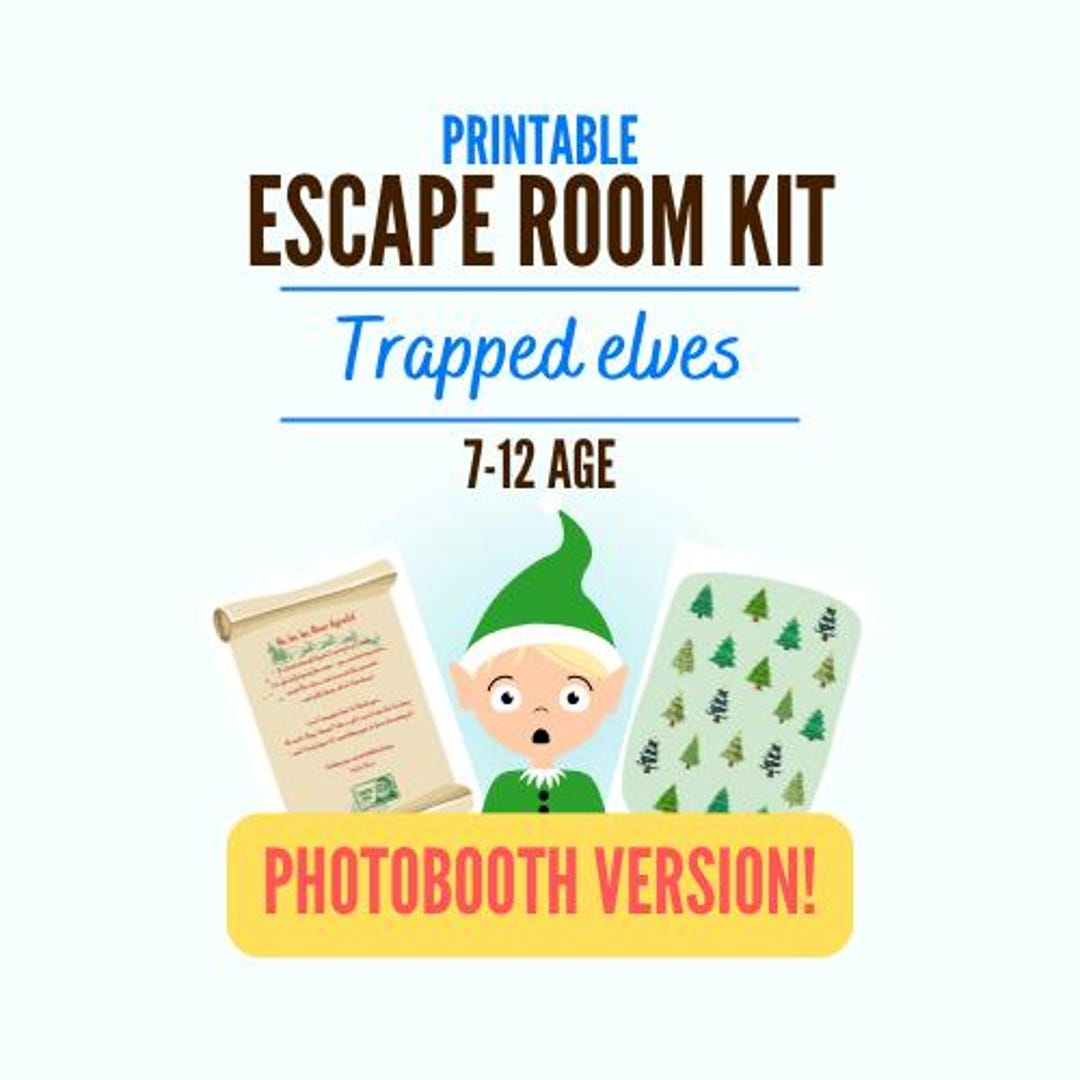 Christmas Escape Room for Kids, Trapped Elves Game, Christmas Game for ...