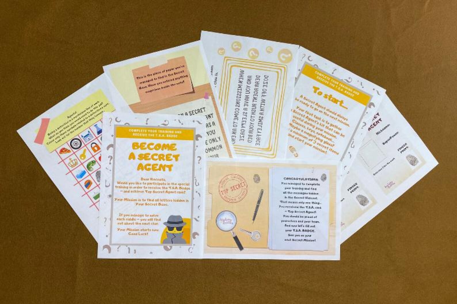 Kids Escape Room Game: Secret Agent Training, Printable PDF - Etsy