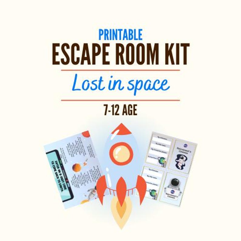 Space Escape Room Game Kit: Family Fun, Ages 7-13 (printable PDF) - Etsy
