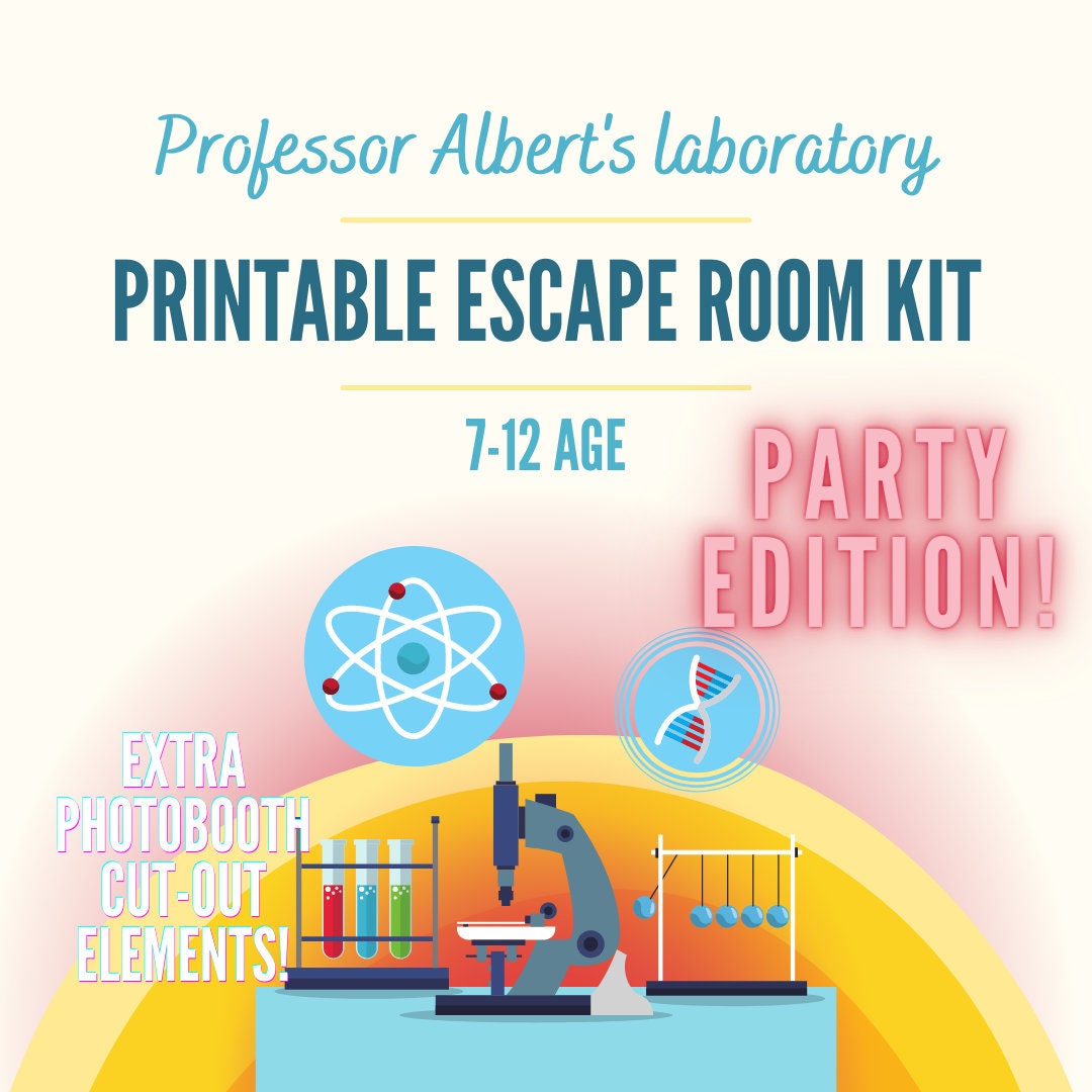 Printable Escape Room Kit Party Edition Print & Play Birthday Party ...