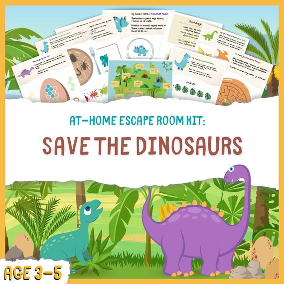 Dinosaurs Primary Education Escape Room at Home Family - Etsy