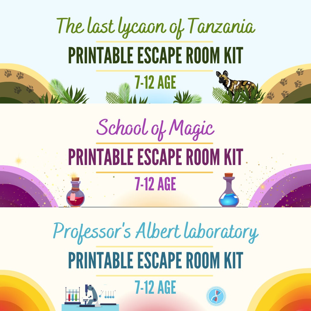 3 Game Bundle Escape Room at Home Print & Play for Kids Family Fun ...