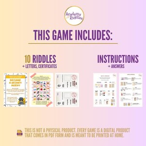 Kids Escape Room Game: Secret Agent Training, Printable PDF - Etsy
