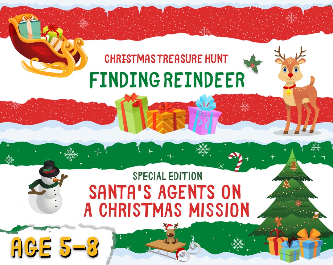 2 Christmas Game Bundle Printable Escape Room Kit for Kids - Etsy