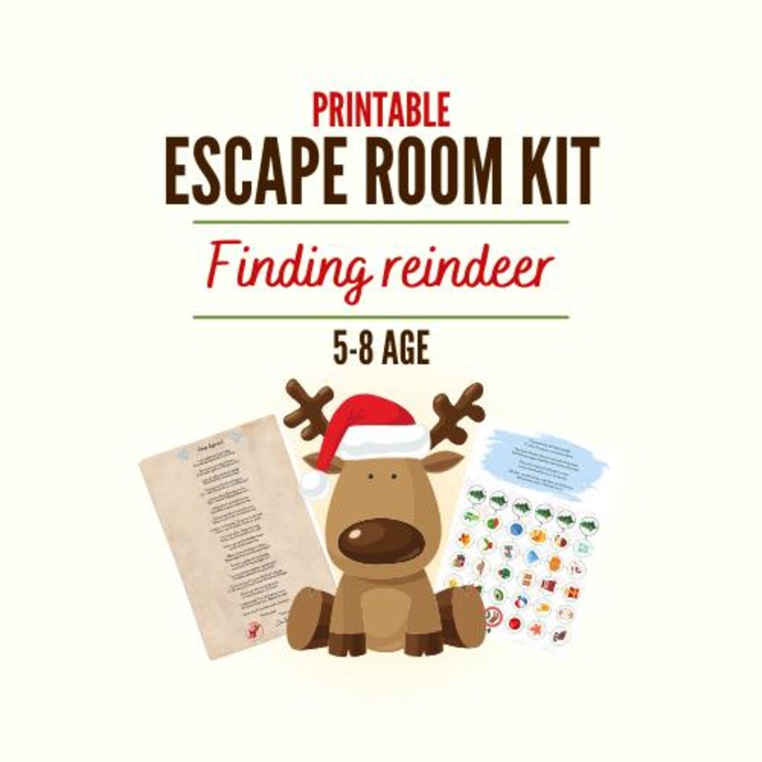 Christmas Escape Room: Reindeer Treasure Hunt Game (PDF Pattern) - Etsy