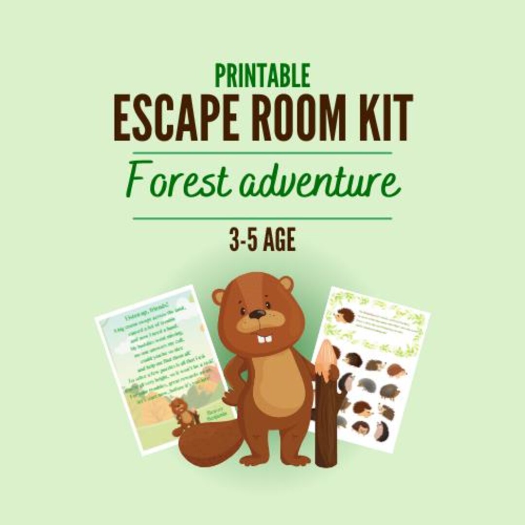 Escape Room Kit, Printable Game, Forest Theme, Escape Room Children ...