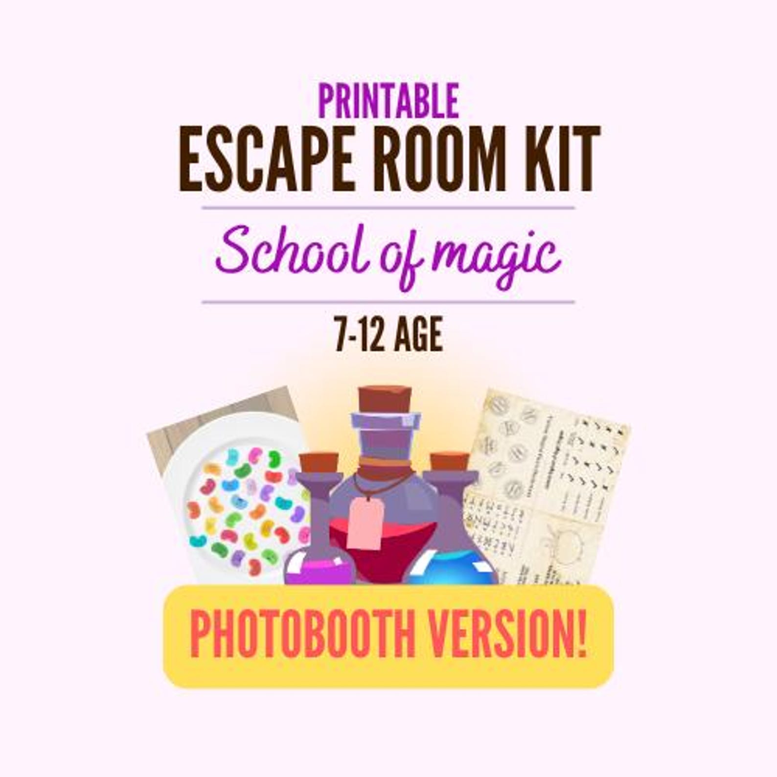 Printable Magic Escape Room: Wizards Adventure, Birthday Party (PDF) - Etsy