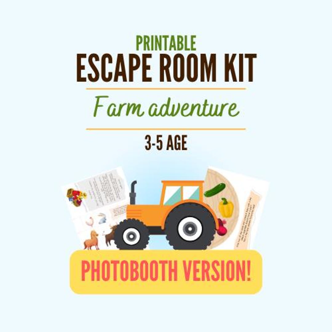 Farm Animal Escape Room: Kids Scavenger Hunt Game (PDF) - Etsy