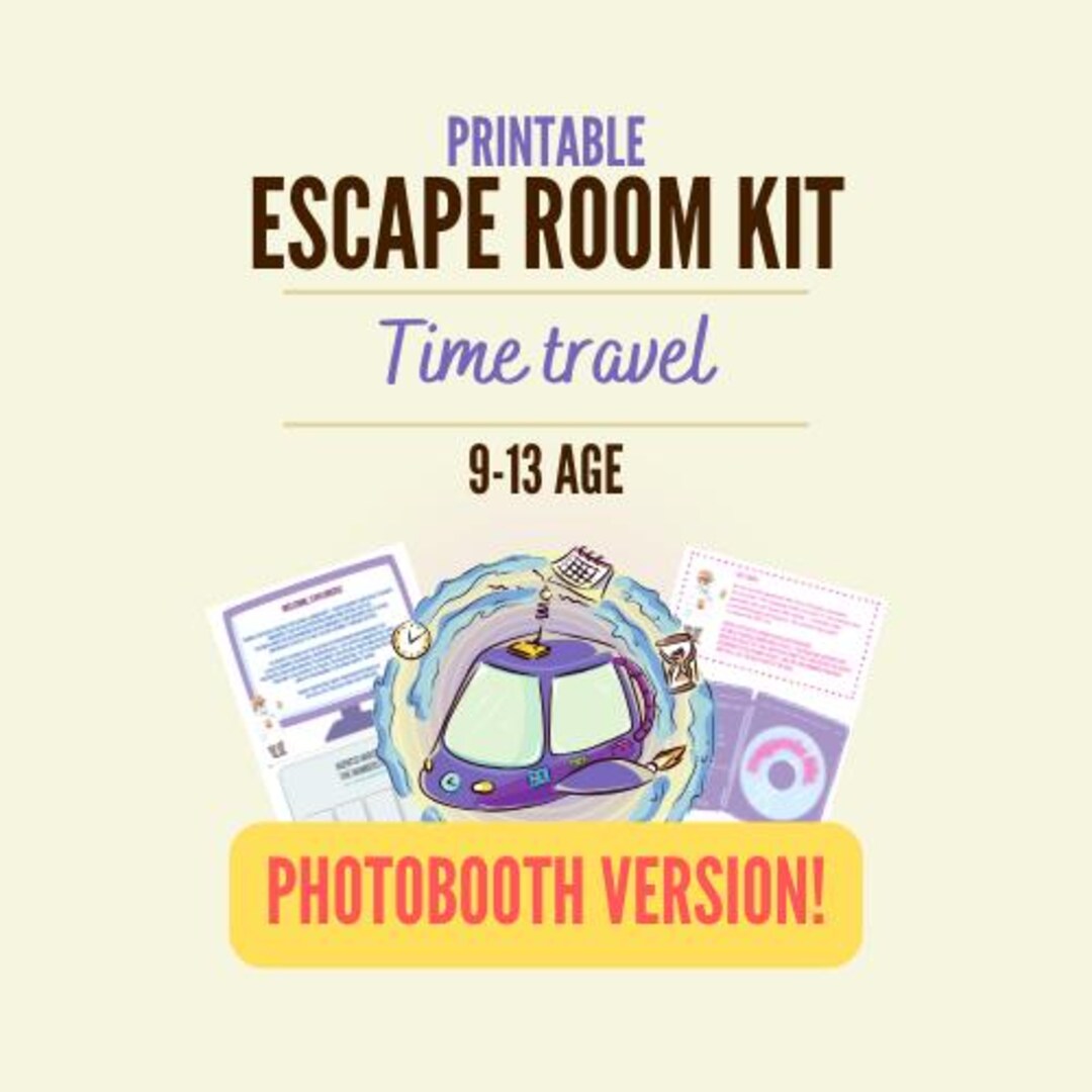 Time Travel Escape Room: Kids Birthday Party Game (printable PDF) - Etsy
