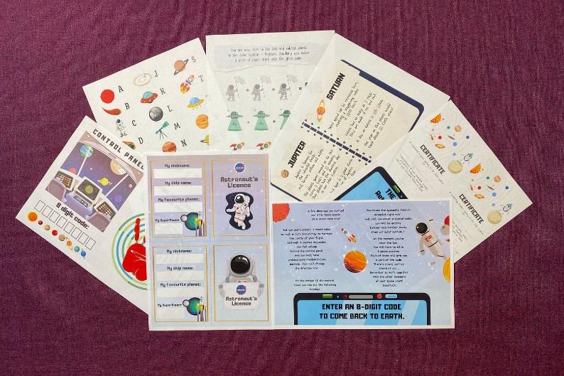 Space Escape Room Game Kit: Family Fun, Ages 7-13 (printable PDF) - Etsy