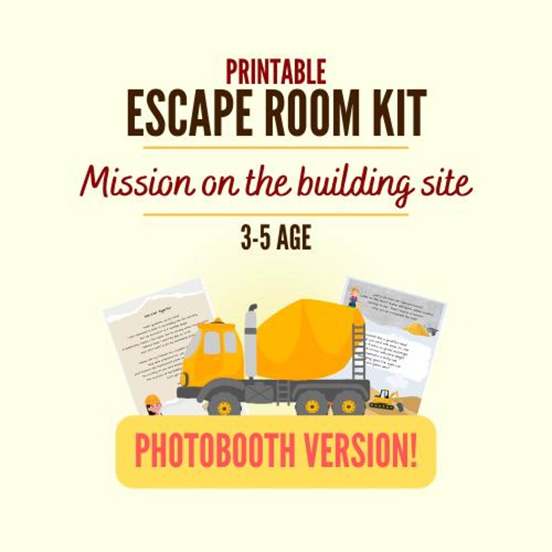 Creative Building Site Mission: Printable Escape Room Fun for Children ...