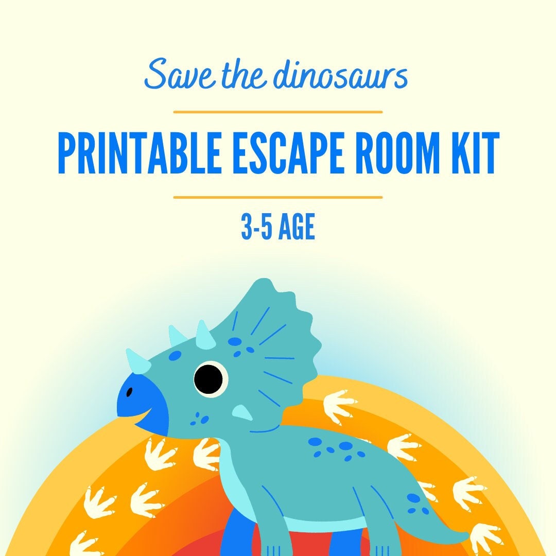Dinosaurs Primary Education Escape Room at Home Family Time Print ...