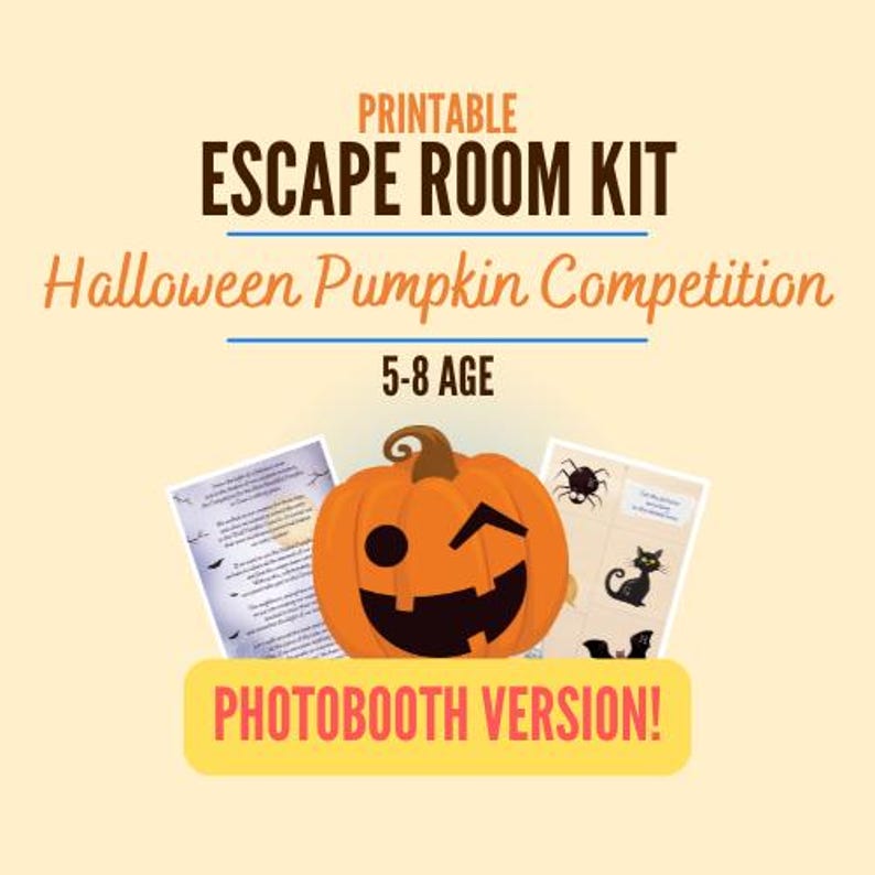Halloween Party Game Kids Party Pumpkin Ghosts Vampires Escape Room ...